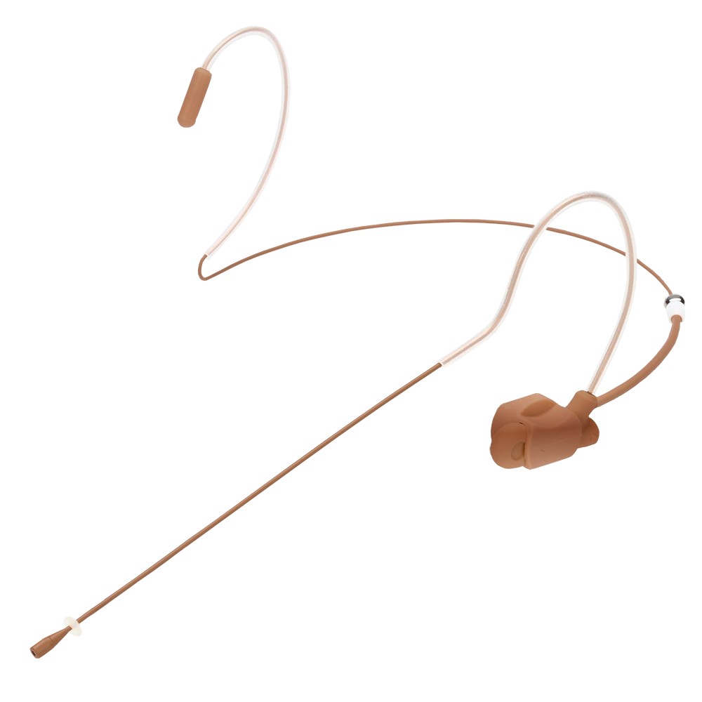 Wireless headset microphone compatible with wireless microphone system ...